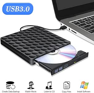 Lector DVD Externo USB 3.0 Slim Grabadora DVD Externa Portátil Rápida ...