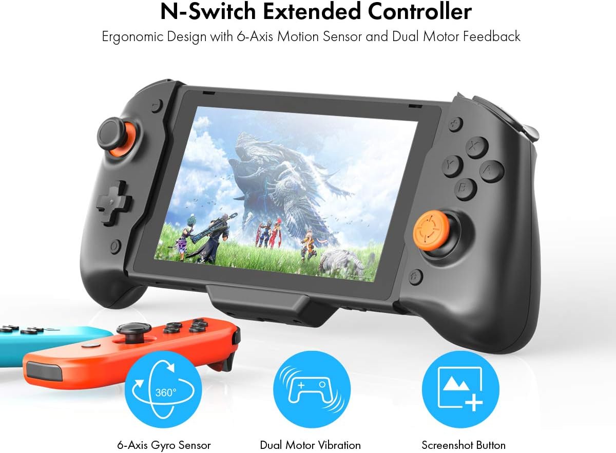 ElecGear Switch Controller, Extended Grip Controller with Left and ...