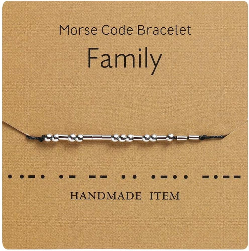 Amazon.com: Family Morse Code Bracelet Family Distance Bracelet Brother ...