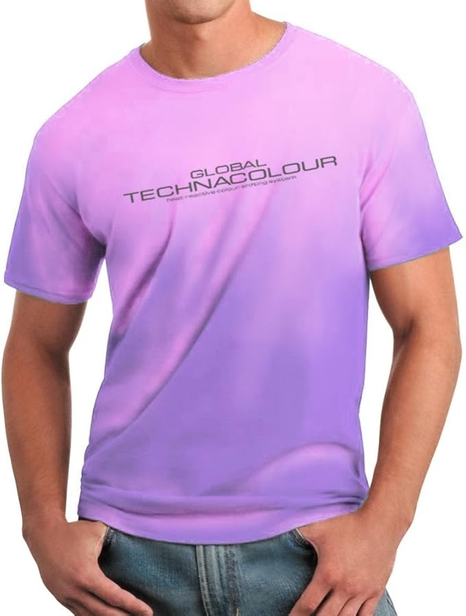 Global Technacolour Hypercolour Colour Change Logo T Shirt - Purple ...