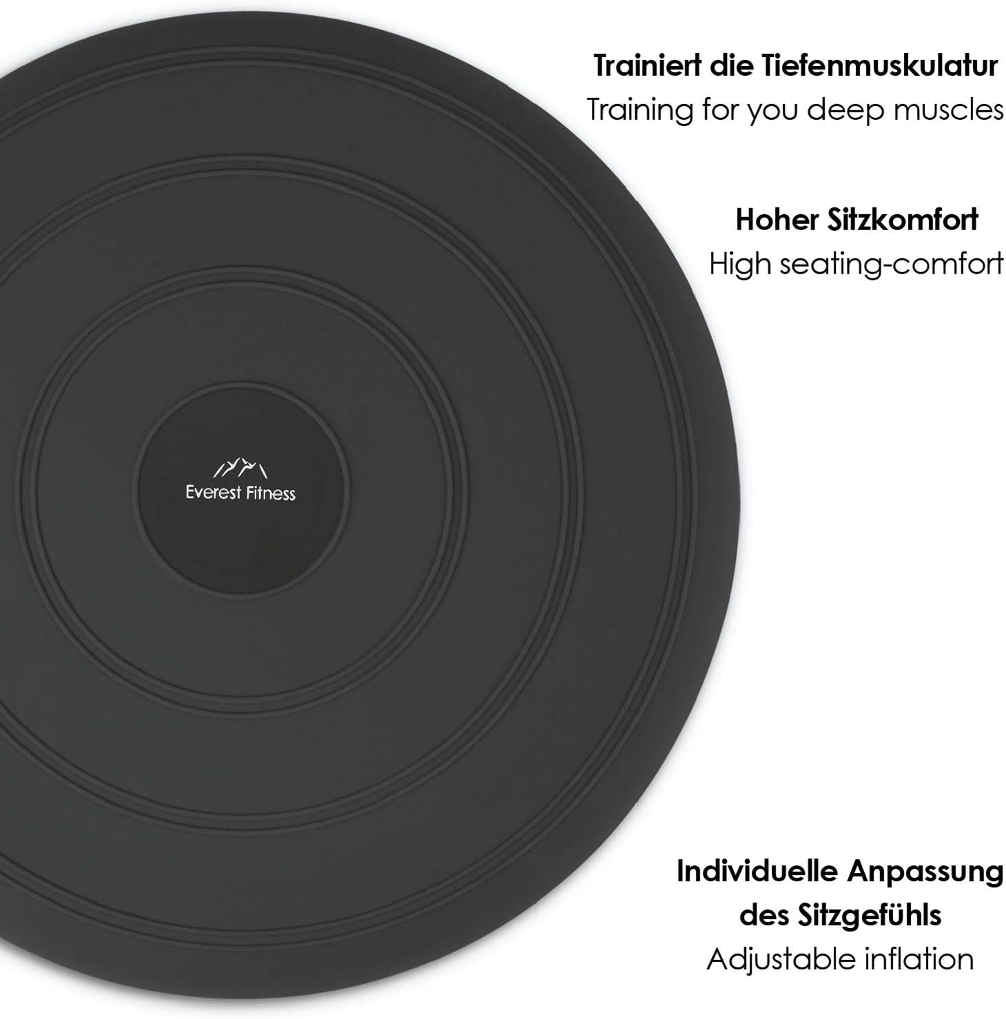 EVEREST FITNESS wobble cushion, air-filled, Ø 33 cm, air pump included ...
