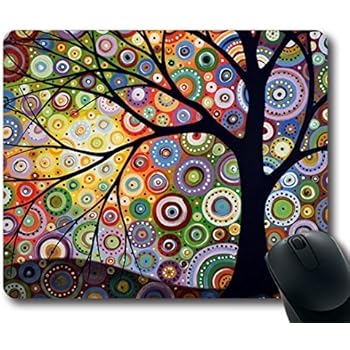Amazon.com: Schoolsupplies Colored trees Picture Anti-Slip Laptop PC ...