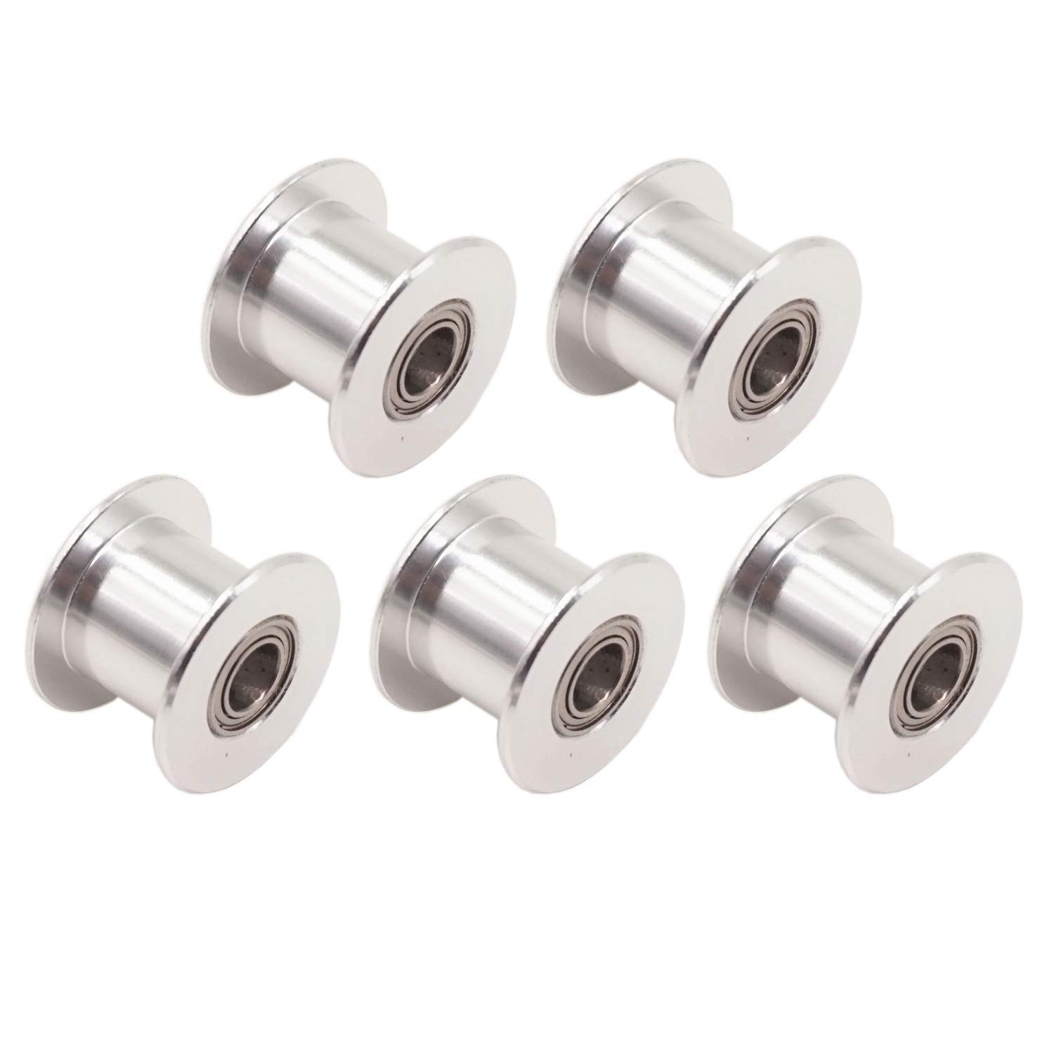 Gt2 20T 5B Toothless Idler Pulleys 20 Teeth 5mm Bore Shaft, 10mm Timing ...
