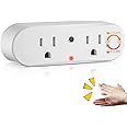 Clapping Light Control Switch, Wireless Wall Outlet with 2 Output ...