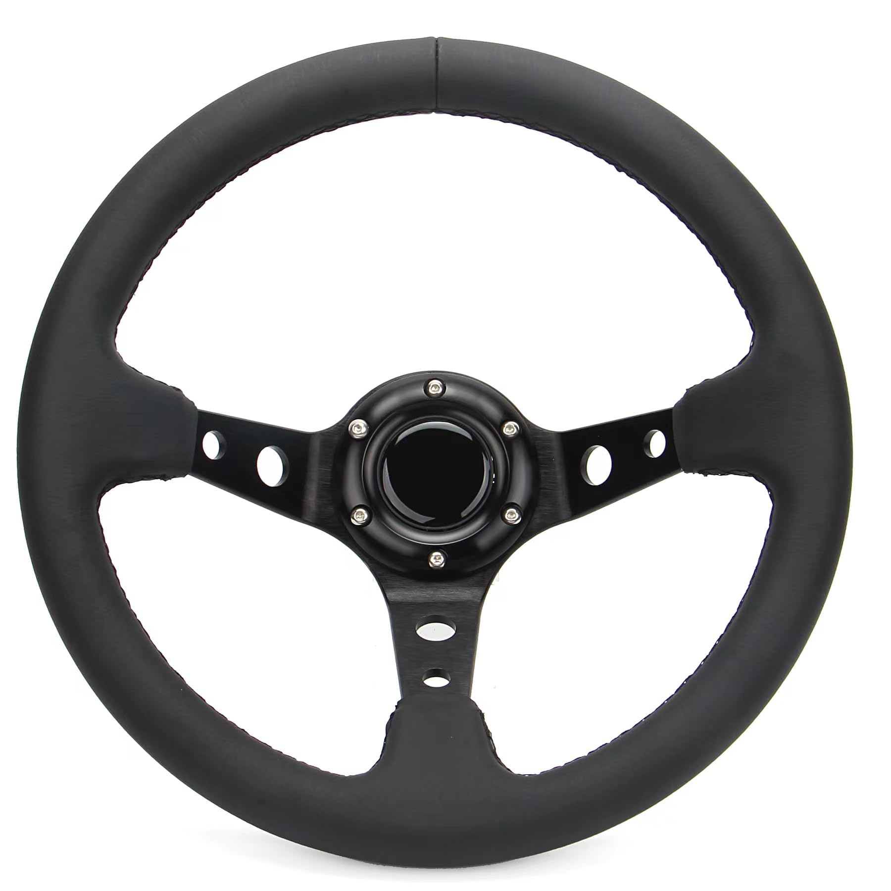 Universal 6 Bolts Racing Steering Wheel 320mm 12.5" Black Genuine ...