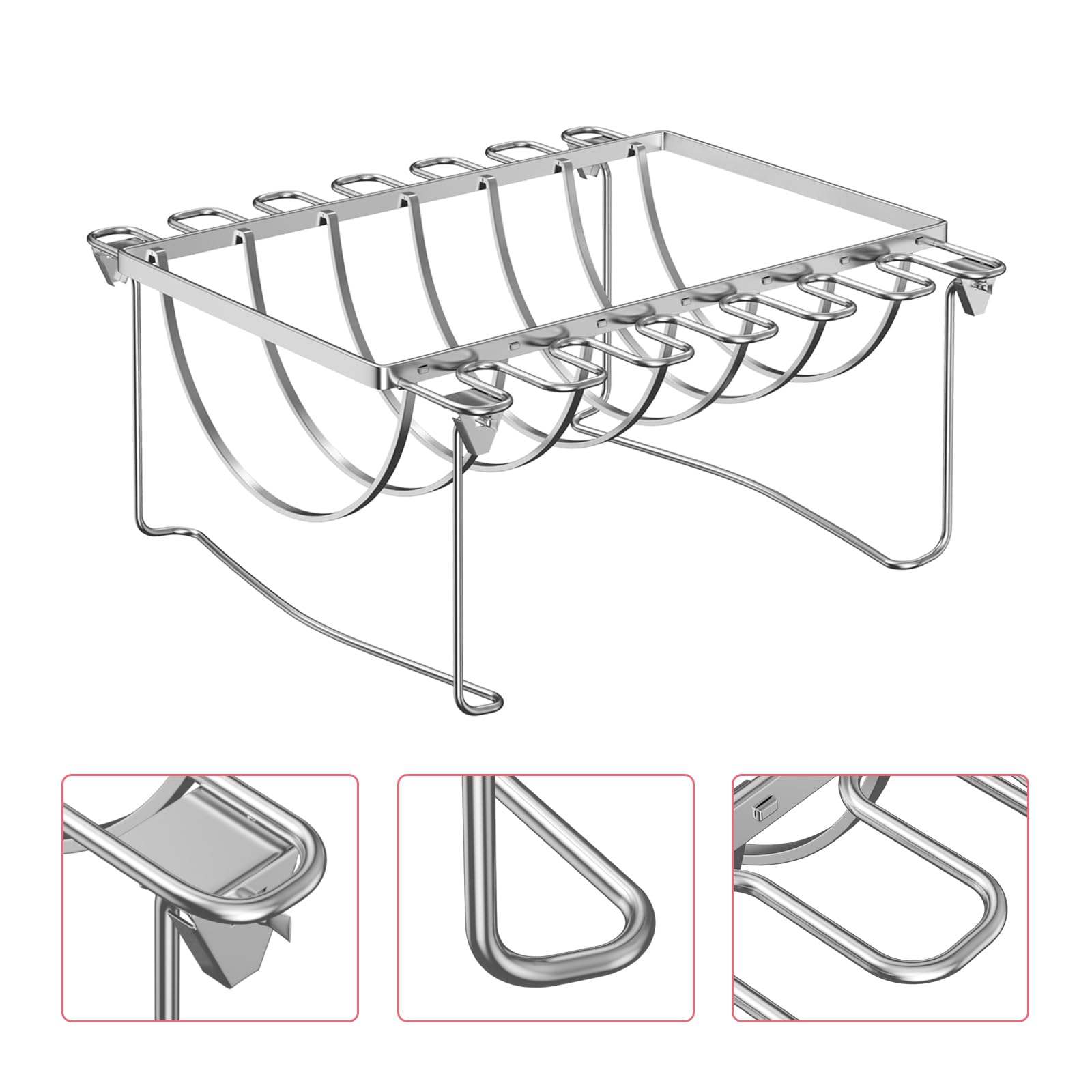 Mua BMMXBI Foldable 3-in-1 Chicken Leg Rib Rack for Grill, Oven, Holds ...