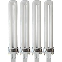(Pack of 4) 13-Watt Single Tube 2 Pin GX23 (See Photos) Base - 3500K ...