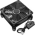 Amazon.com: Qirssyn 120mm 5V USB Fan with Multi Speed Controller for ...