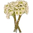 Amazon.com: VIKINGS PANDA 24 Pcs Mini Ranunculus Artificial Flowers ...