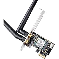 Amazon.com: Cudy New AX5400 Wireless WiFi 6E PCIe Card for PC, Bluetooth 5.2, AX210, 5400Mbps ...
