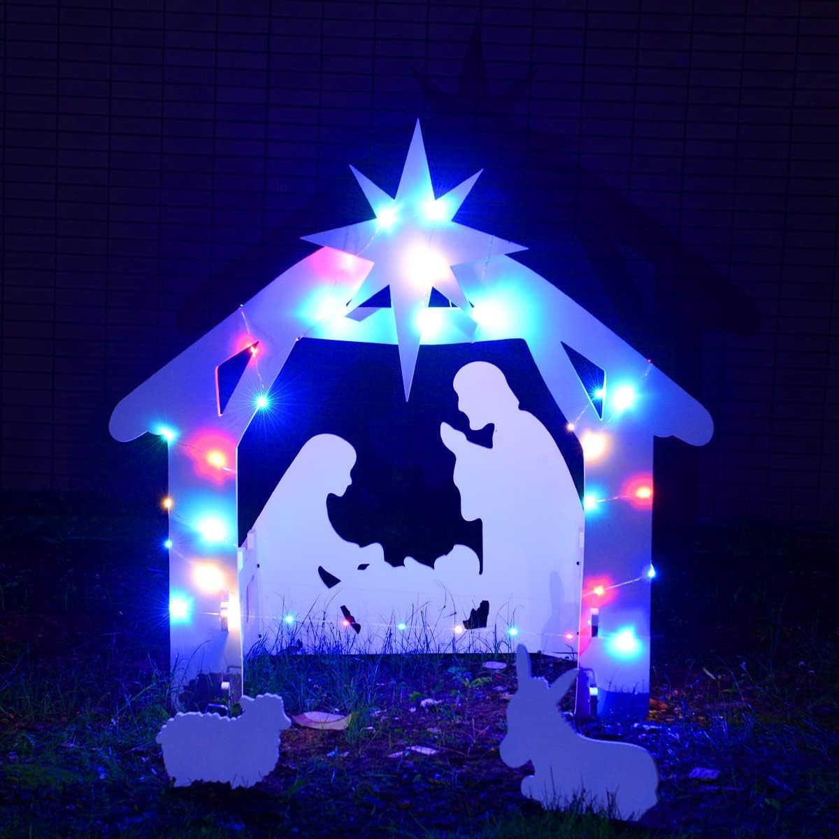 Outdoor Nativity Scene Weloille , Weather-Resistant Nativity Set ...