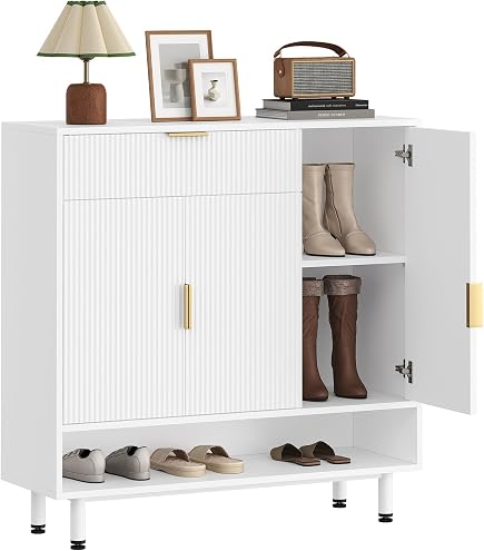 Wayfair Boot Storage Cabinet Wooden 4-Tier Shoe Cabinet With Adjustable ...