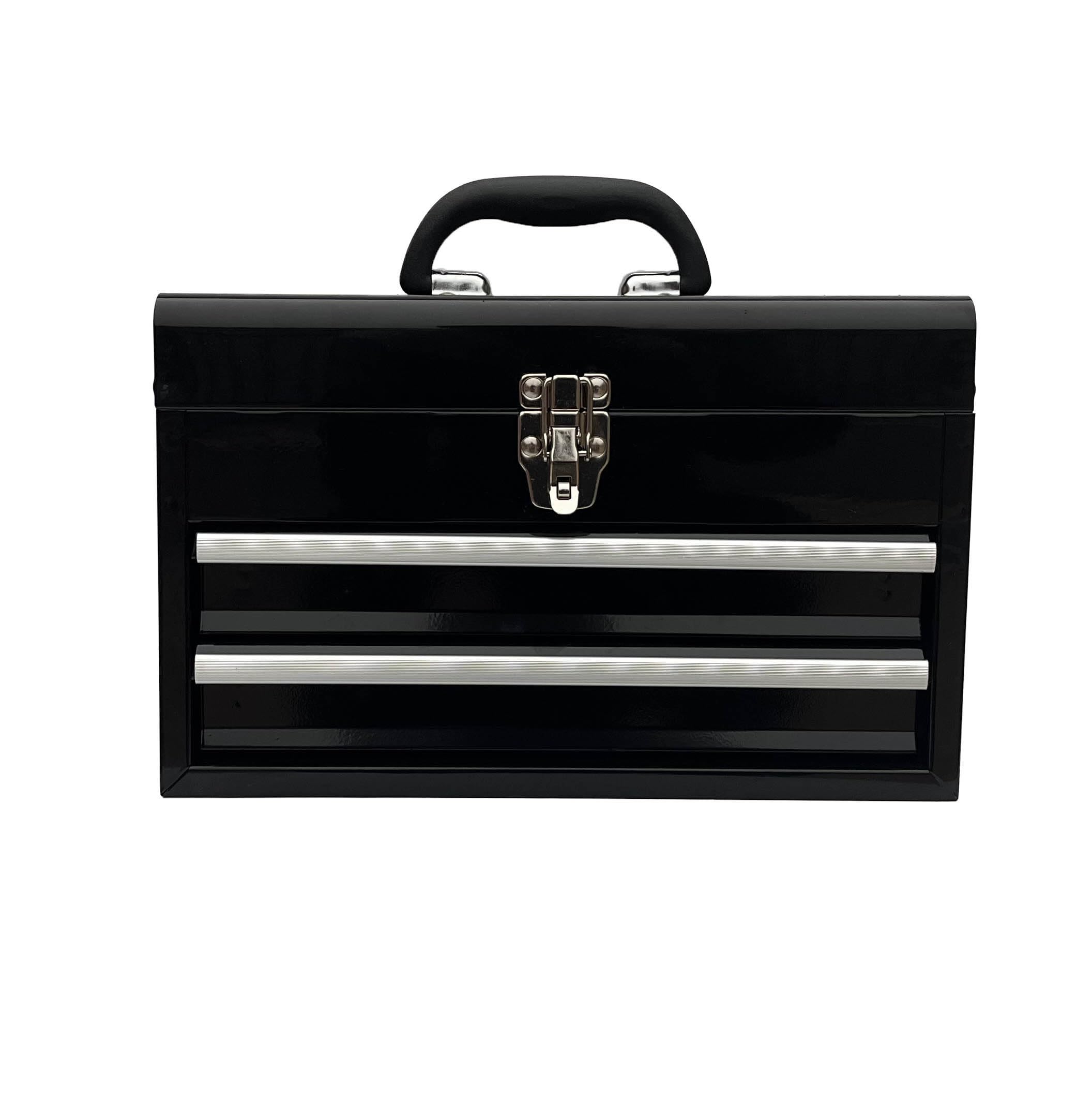 Workington Portable Metal Tool Chest With 2 Drawers, 14" 2-Drawer Tool Chest Cabinet With Ball ...