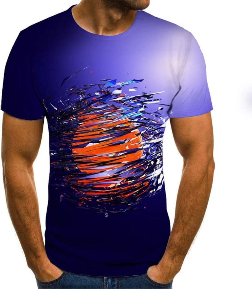 3D Shirts Short Sleeve 3D Print T Shirt Men Summer New Hip Hop Style O ...