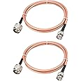 Amazon.com: uxcell Low Loss RF Coaxial Cable Connection Coax Wire RG-142 N Male to BNC Male 90cm ...