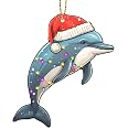 Amazon.com: 365RUSTIC Dolphin Ornament for Christmas Tree Decorations ...