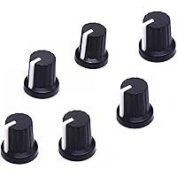 Amazon.com: 6pcs Potentiometer Knobs Guitar Effect Pedal Knobs Black Rotary Knobs Radio Speaker ...