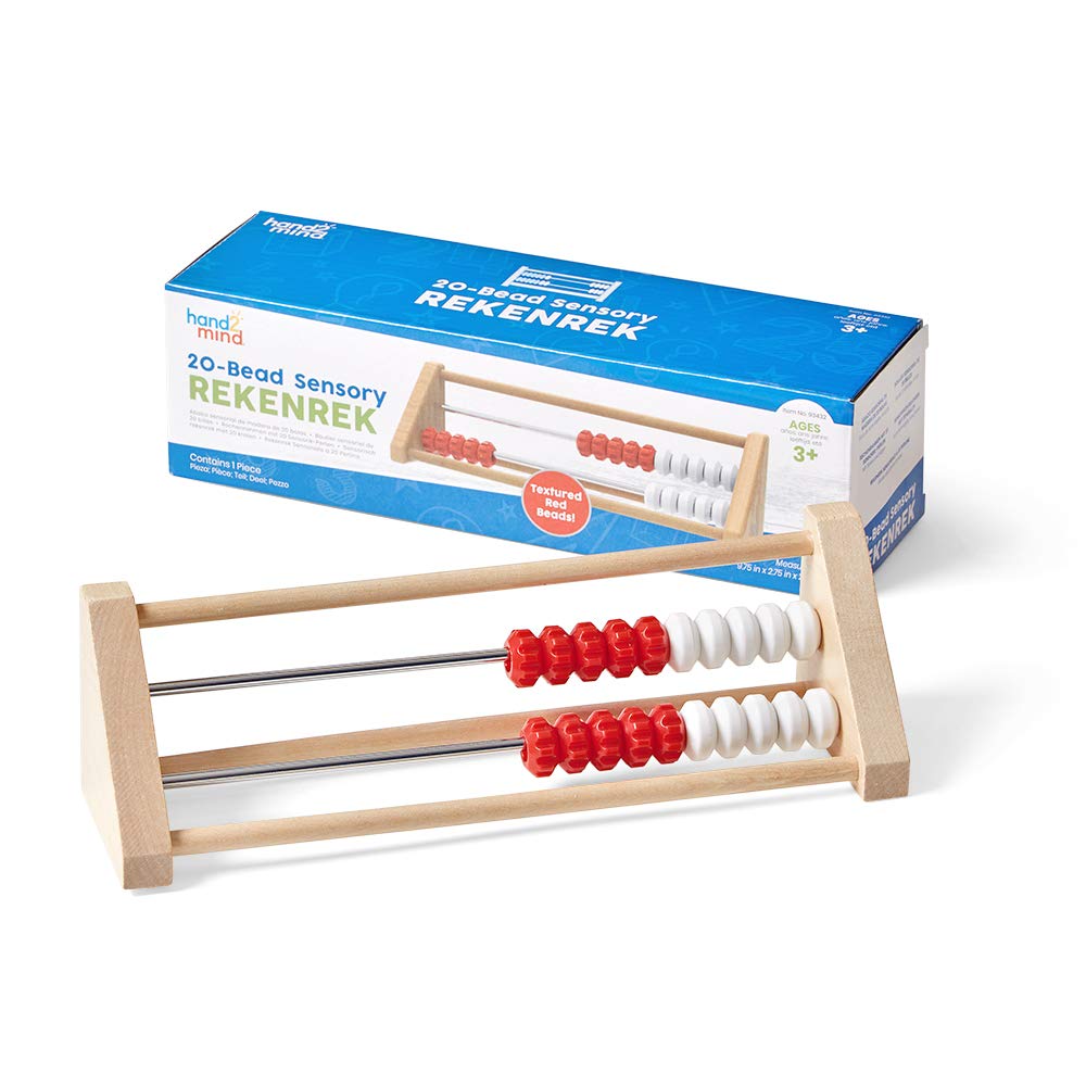 hand2mind 20-Bead Wooden Sensory Rekenrek Abacus, Abacus for Kids Math ...