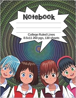 Notebook Anime: Bright, Colorful, Neon blank combination notebook ...