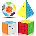 Amazon.com: Roxenda Speed Cube Set, Speed Cube Bundle of 2x2 3x3 ...