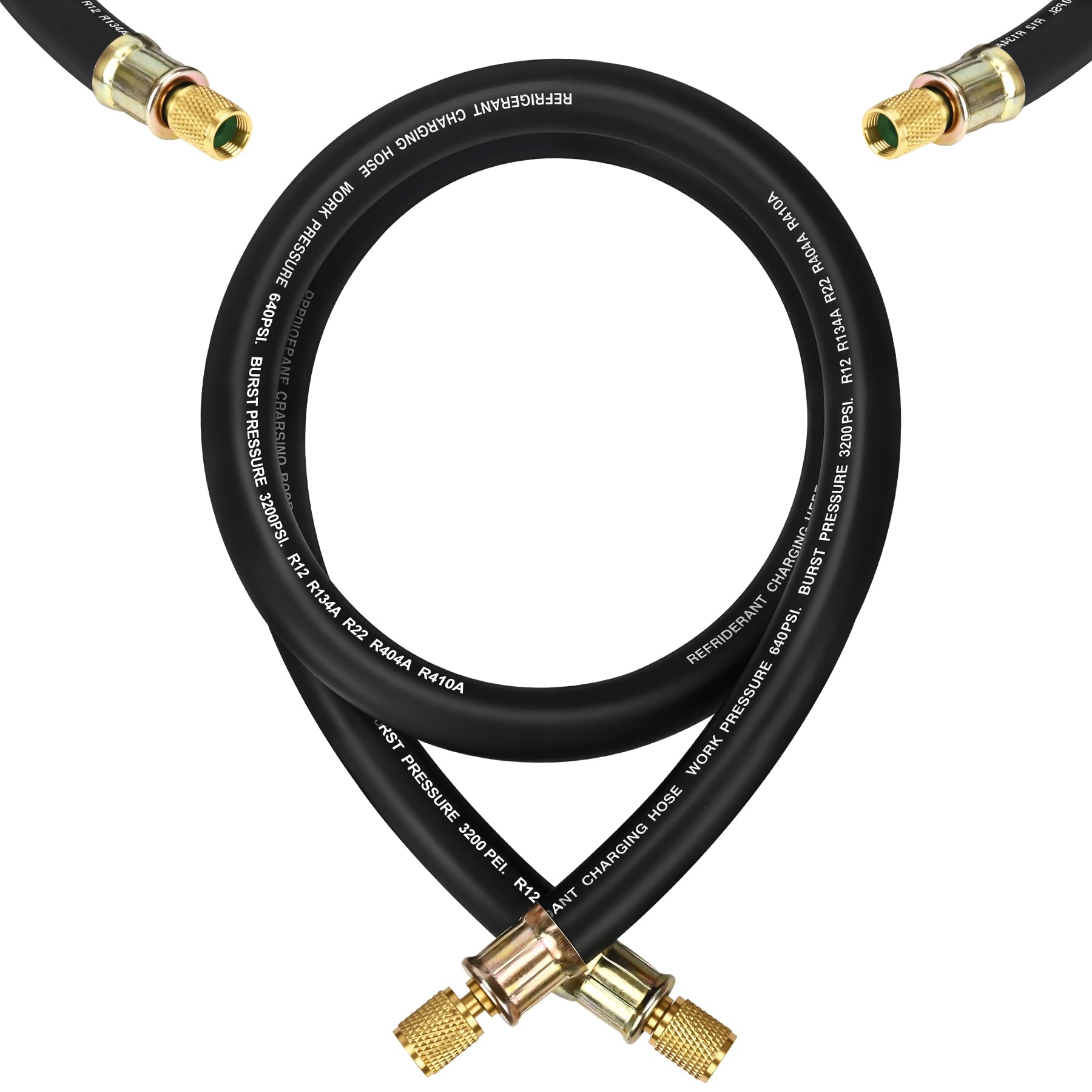 2026 Upgraded 1/2" HVAC Vacuum Hose, 3/8" to 3/8" Fittings, 5 FT, High ...