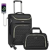 Amazon.com | BAGSMART Carry-On Luggage Airline Approved, 20 inch ...