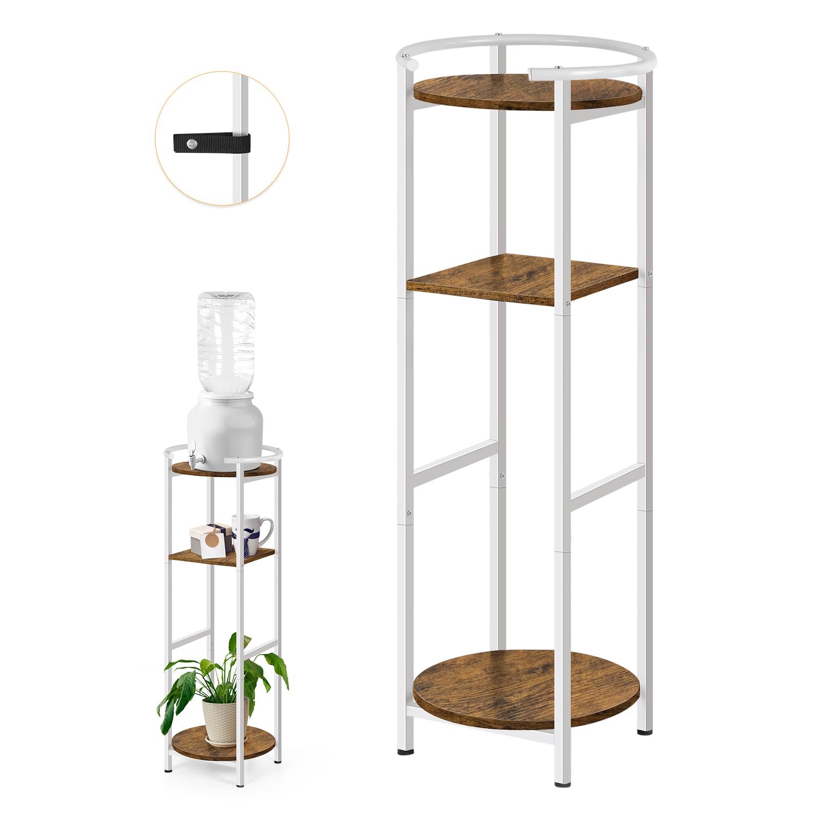 ETELI Water Dispenser Stand 3 Tier Freestanding Water Stand Ceramic ...