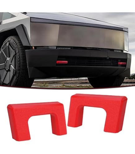 Tesla Cybertruck Front Tow Covers Silicone Protectors 2PCS Red Silicone ...