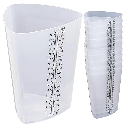 Plastic Graduated Triangular Intake Output Container [10 Pack] 32 Ounce ...