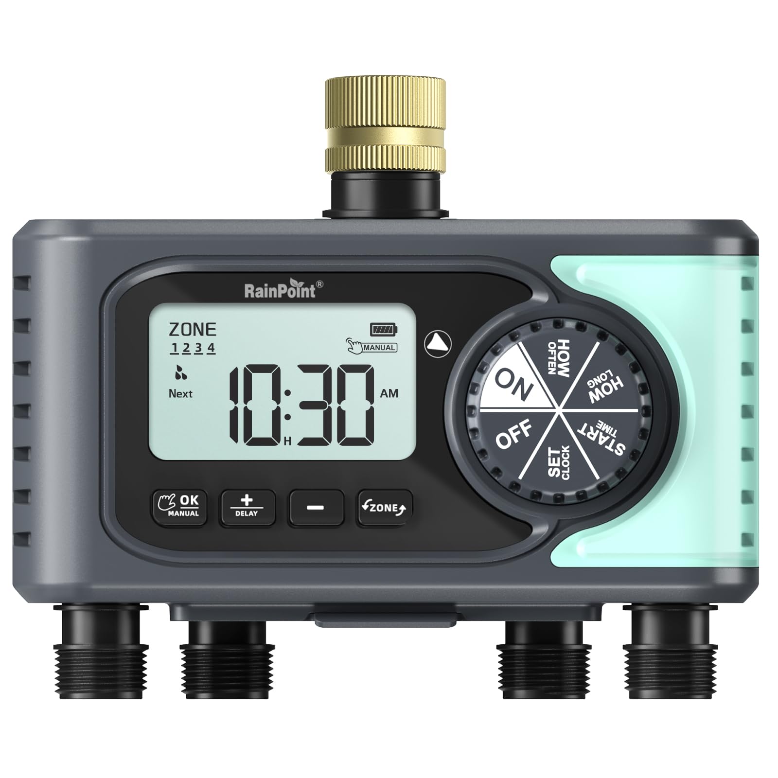 Mua RAINPOINT Sprinkler Timer, 4 Outlets Hose Timer with Brass Inlet ...
