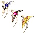 Amazon.com: Opexicos 3Pcs Sparkling Rhinestone Phoenix Brooch Enamel ...