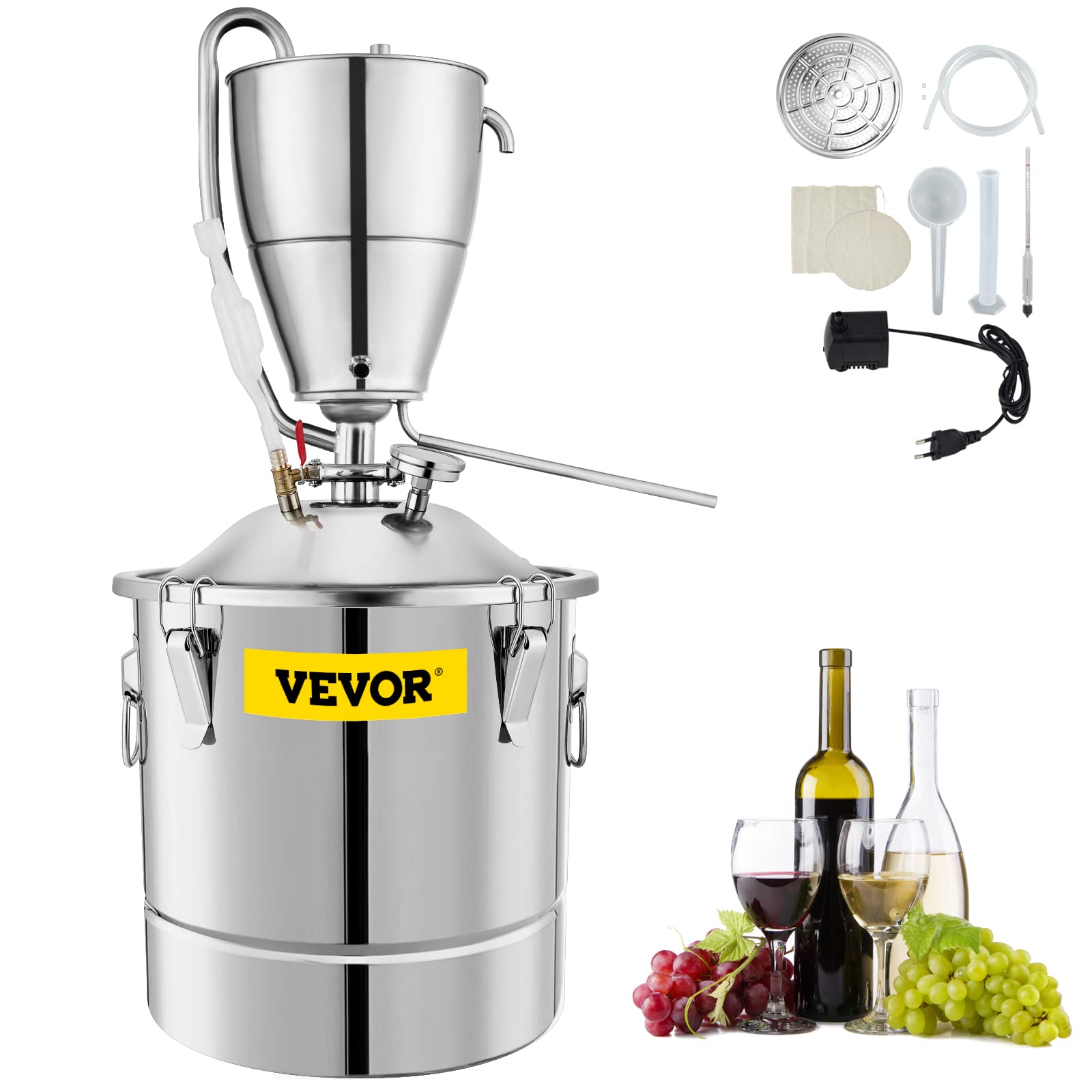 Mua VEVOR Alcohol Still 8gal/30L, Alcohol Distiller, Distillery Kit for ...