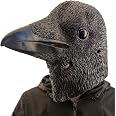 Amazon.com: Creepy Party Halloween Mask Black Crow Masks Novelty ...