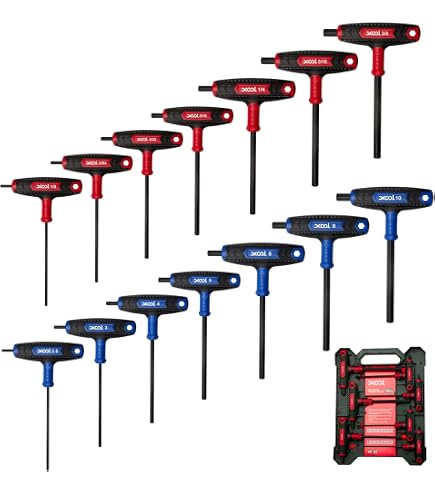 CoCud T-Handle Hex Key, H5 5mm Hex, S2 Steel Metric T-Key Wrench