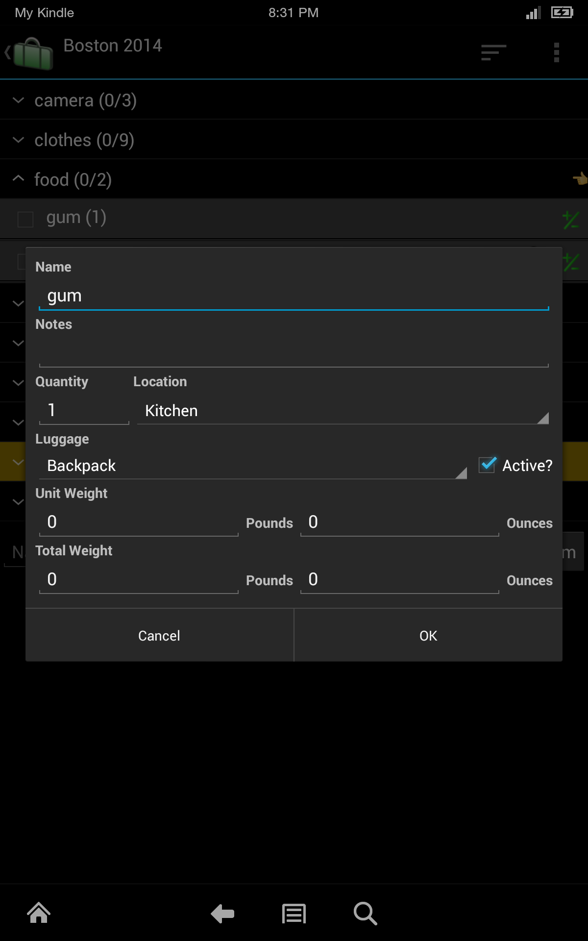 Packing List:Amazon.com:Appstore for Android