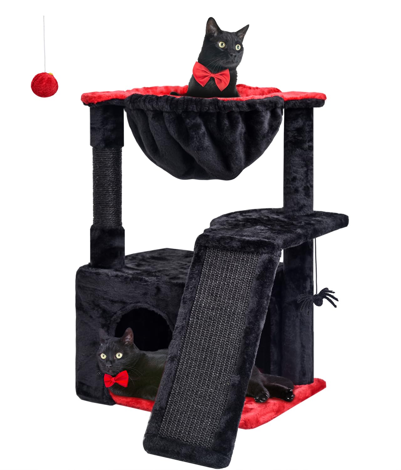 SYANDLVY Gothic Cat Tree for Indoor Cats Large Adult, Modern Activity ...