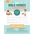 Handwriting Practice Book for Kids (Short Bible Verses): Penmanship and ...