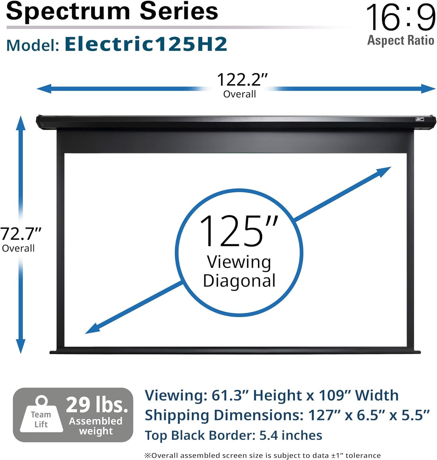 Mua Elite Screens 125-INCH Spectrum RC1, Motorized Electric Projector ...