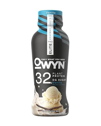 OWYN 100% Vegan Plant-Based Pro Elite High Protein Shakes | Vanilla, 12 ...
