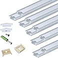 THMOOTHER Recessed LED Strip Channel Diffuser 10-Pack 6.56FT,23.5X7MM ...