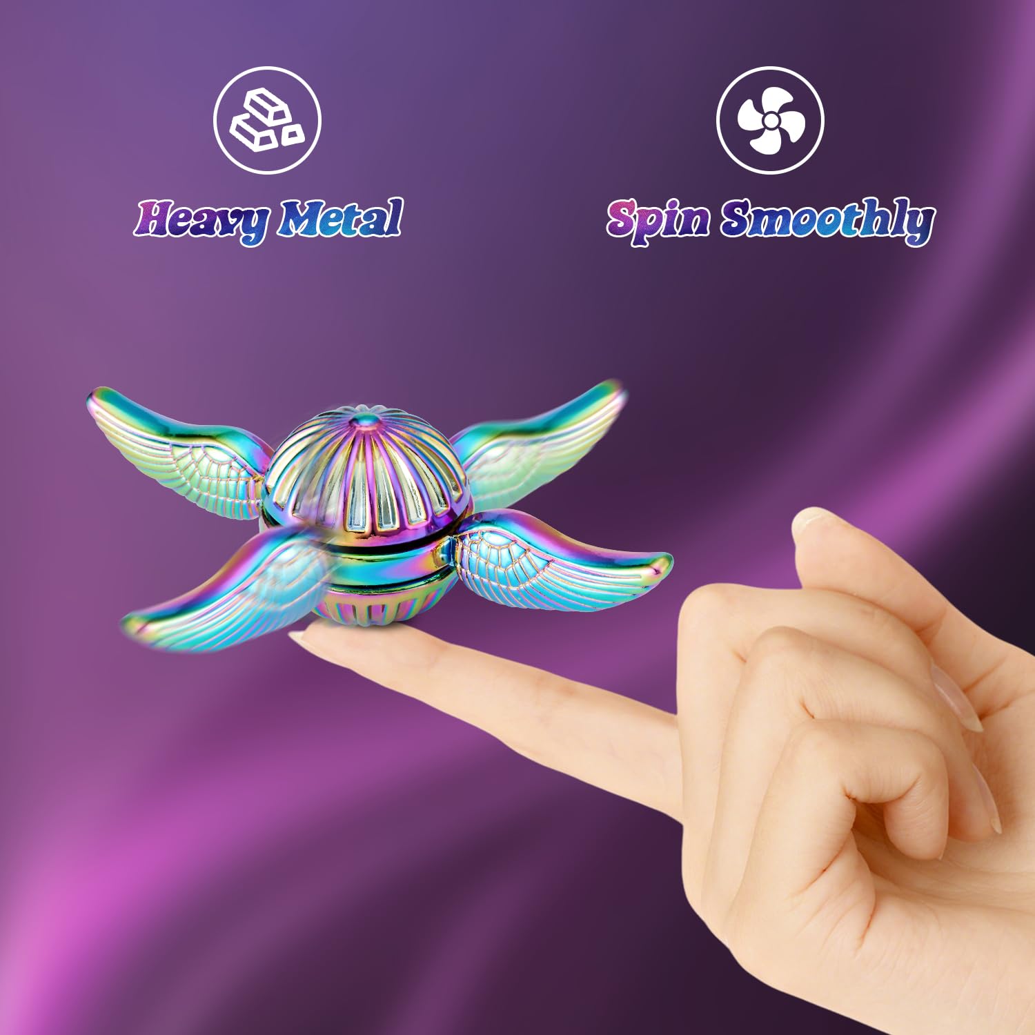 Mua 2-Piece Set Metal Orb Fidget Spinner Toys for Kids,Cute Anxiety ...