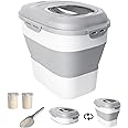 Amazon.com: DDMOMMY 20-50 Lbs Food Storage Container With Wheel ...
