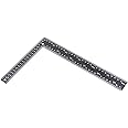 Amazon.com: Black Steel L Ruler 8x12 Inch Metal Square Ruler ...