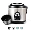 Rice Cooker Maker 5-Cup(Uncooked) with Steamer, Ceramic coating, BPA ...