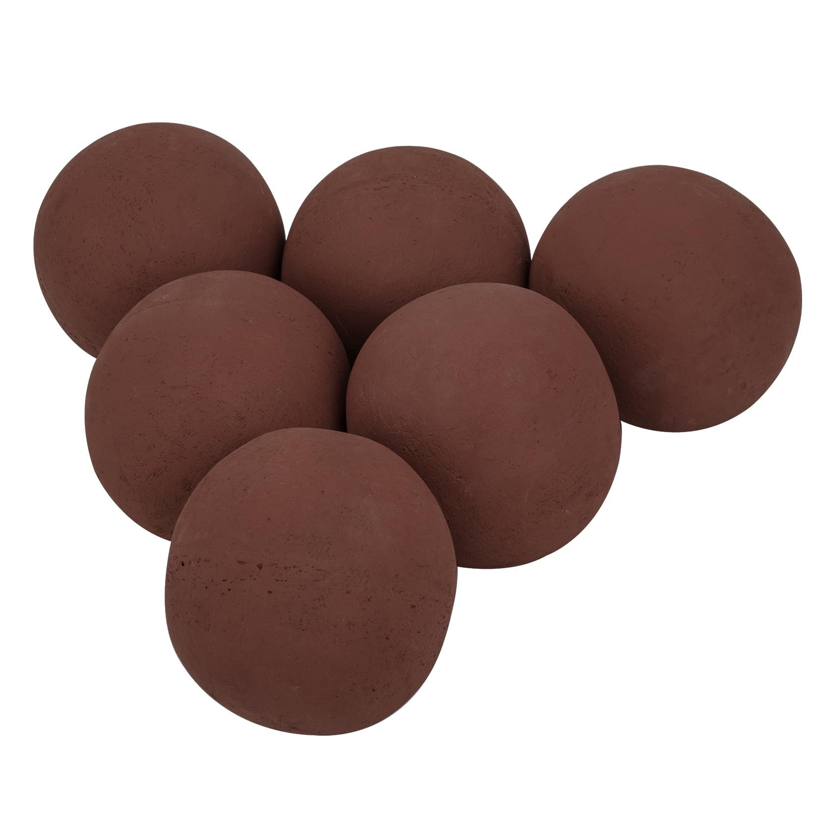 Skyflame Ceramic Fire Balls, Set of 6 Round Fire Stones Set for Indoor ...