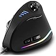 Amazon.com: Zeerkeer Vertical Gaming Mouse RGB Wired Ergonomic Mouse ...