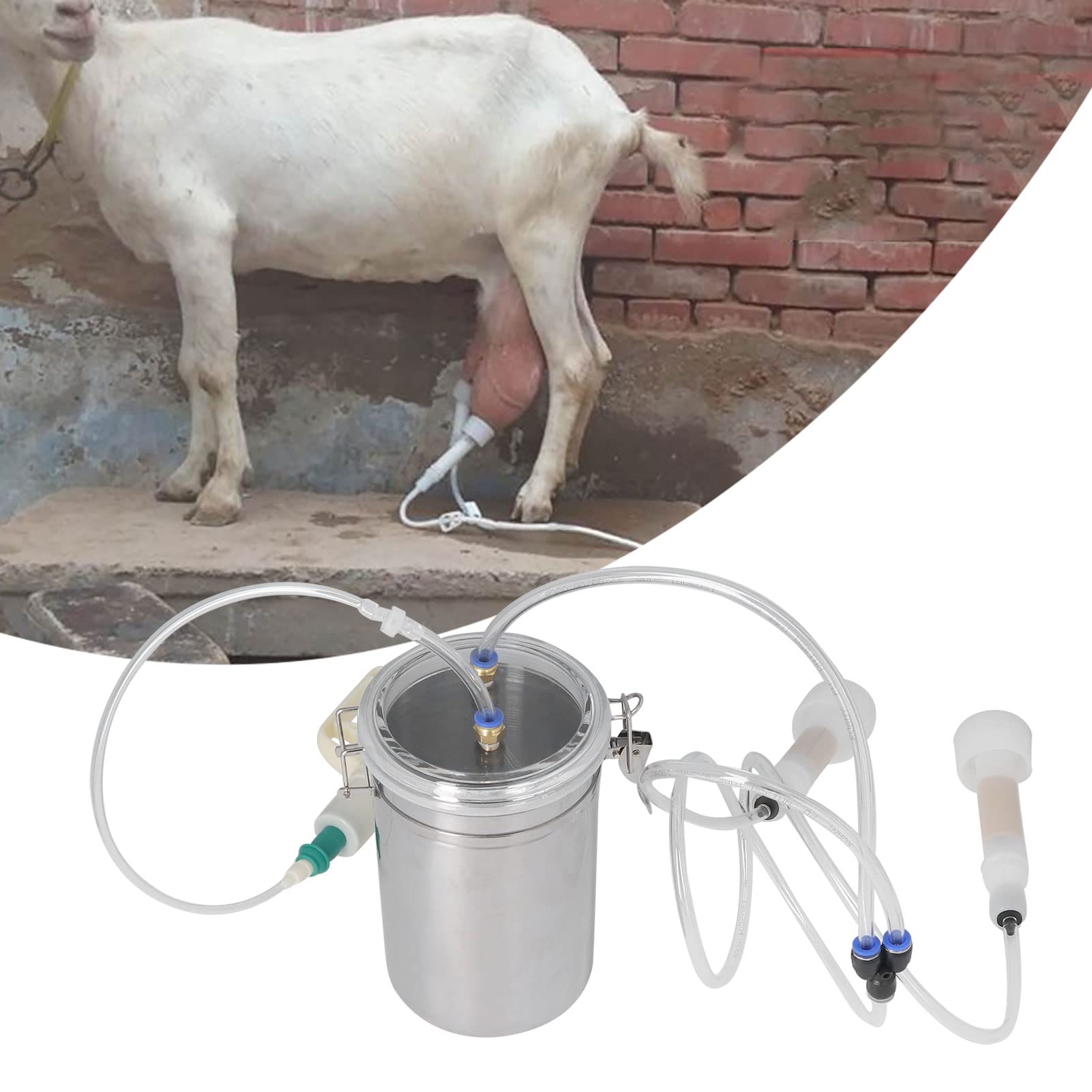 Manual Milking Machine, 2000ml Portable Household Goat Milking Machine ...