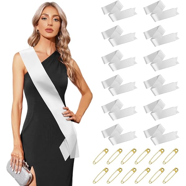 Yellow Sash Blank Satin Sash, Plain Sash, Party Decorations, Make Your ...