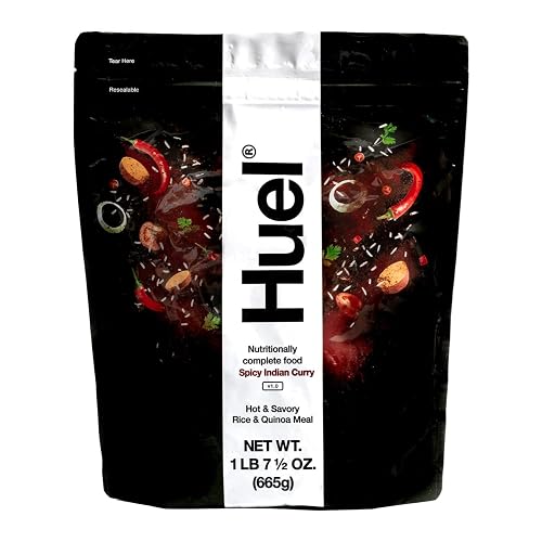 Huel Hot and Savory Instant Meal Replacement - Spicy Indian Curry - 14 ...