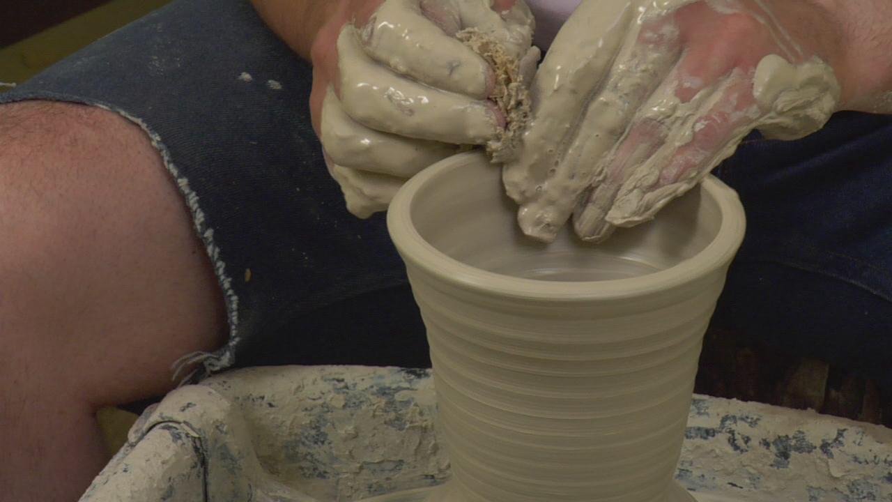 Watch Ceramic Flower Pot Throwing on Amazon Live